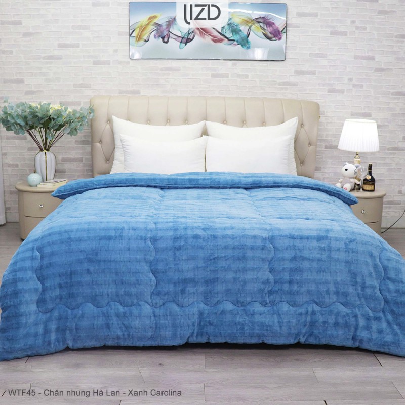 Chăn đông cao cấp, nhung Hà Lan khắc, mềm mướt, ấm áp, thanh lịch - WTF45
